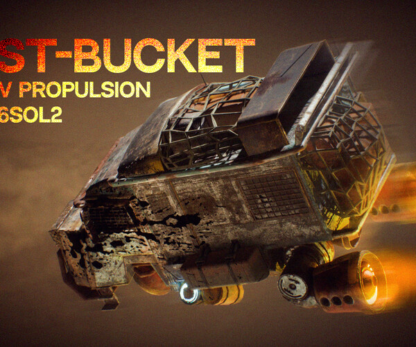 ArtStation - Rust Bucket Spaceship Van | Game Assets