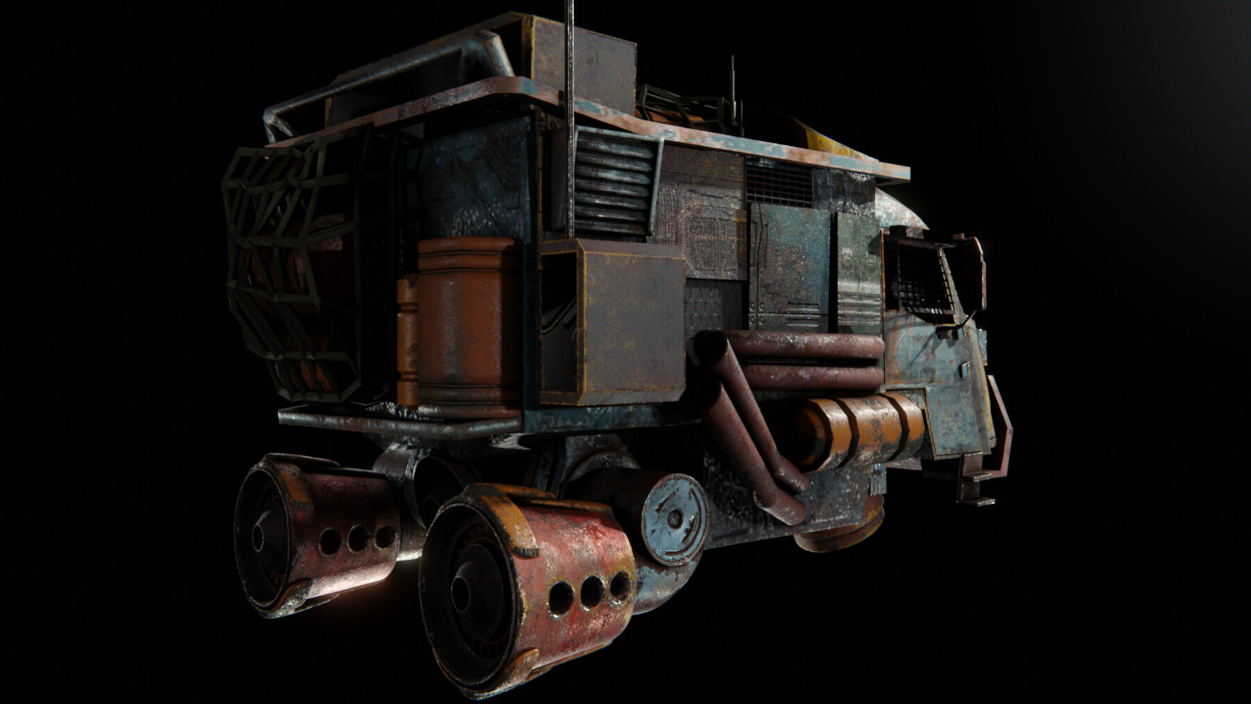 ArtStation - Rust Bucket Spaceship Van | Game Assets