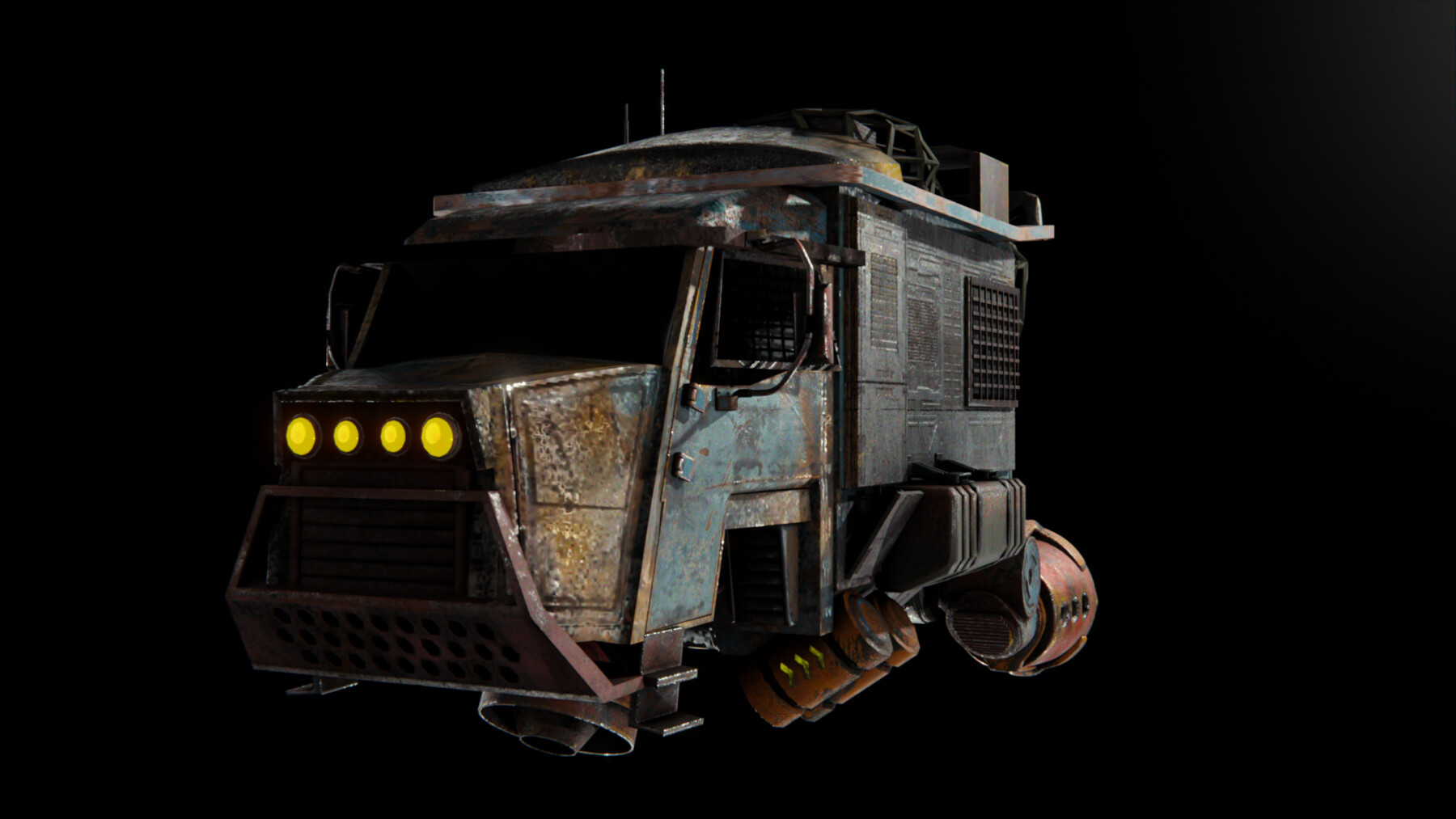 ArtStation - Rust Bucket Spaceship Van | Game Assets