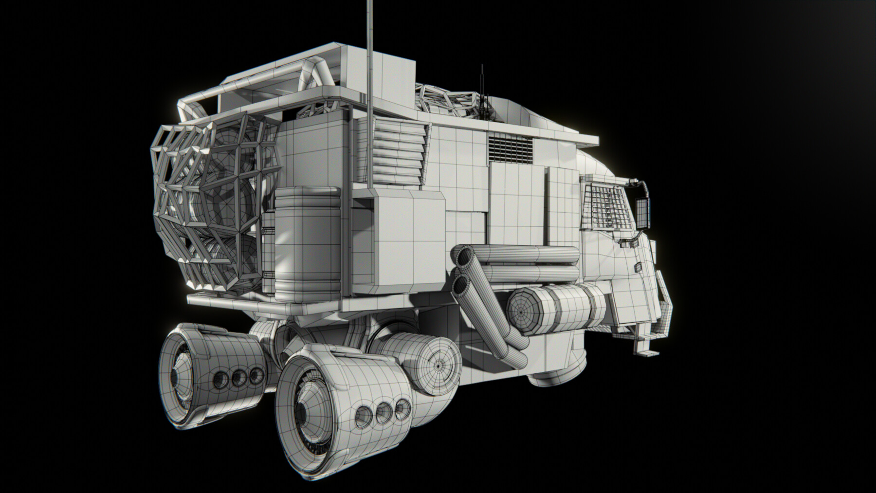 ArtStation - Rust Bucket Spaceship Van | Game Assets