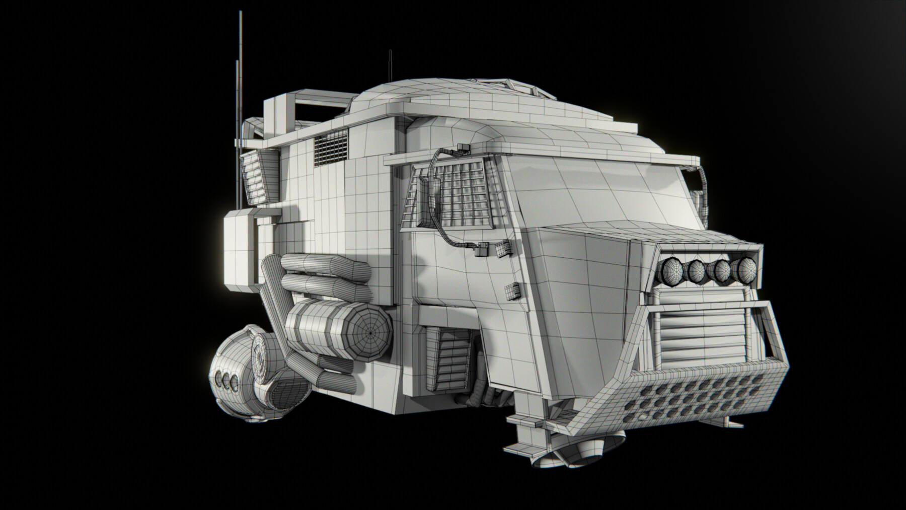 ArtStation - Rust Bucket Spaceship Van | Game Assets