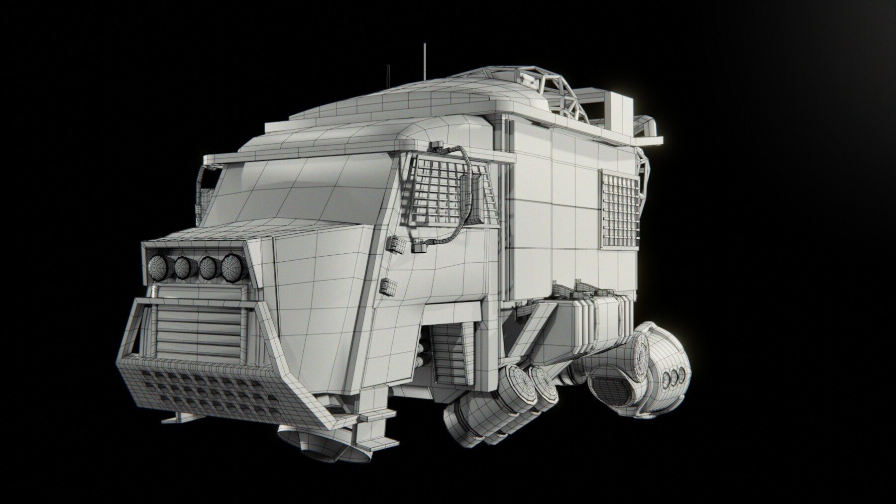 ArtStation - Rust Bucket Spaceship Van | Game Assets