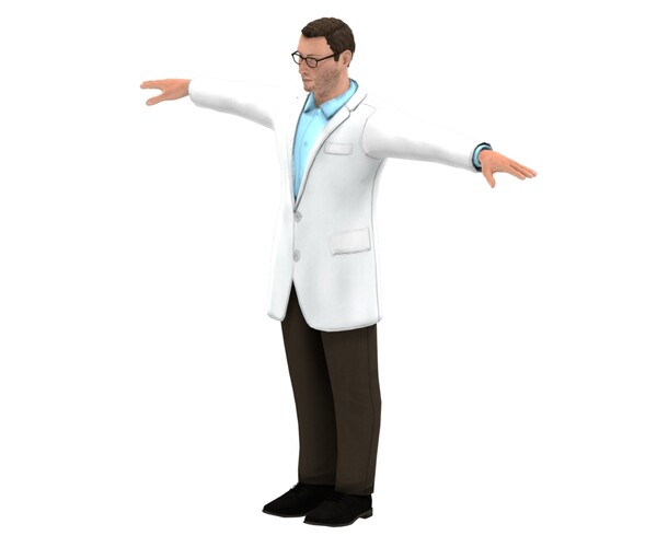 ArtStation - Scientist Animated 3D Model Game Ready | Game Assets