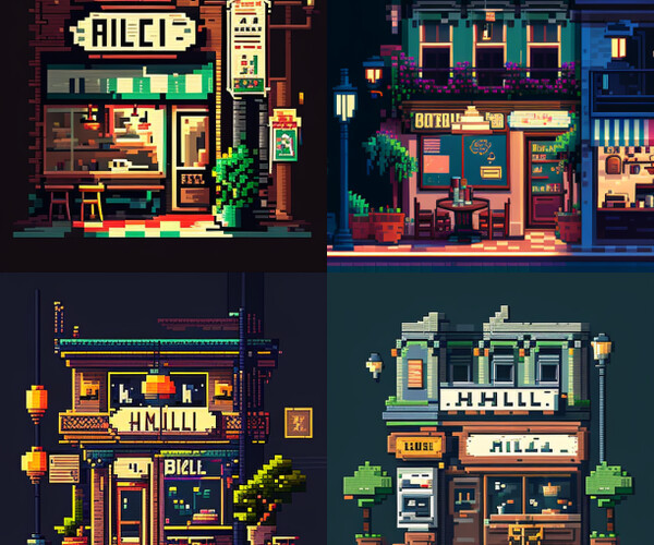 ArtStation - Pixel Art Restaurant Backgrounds | Artworks