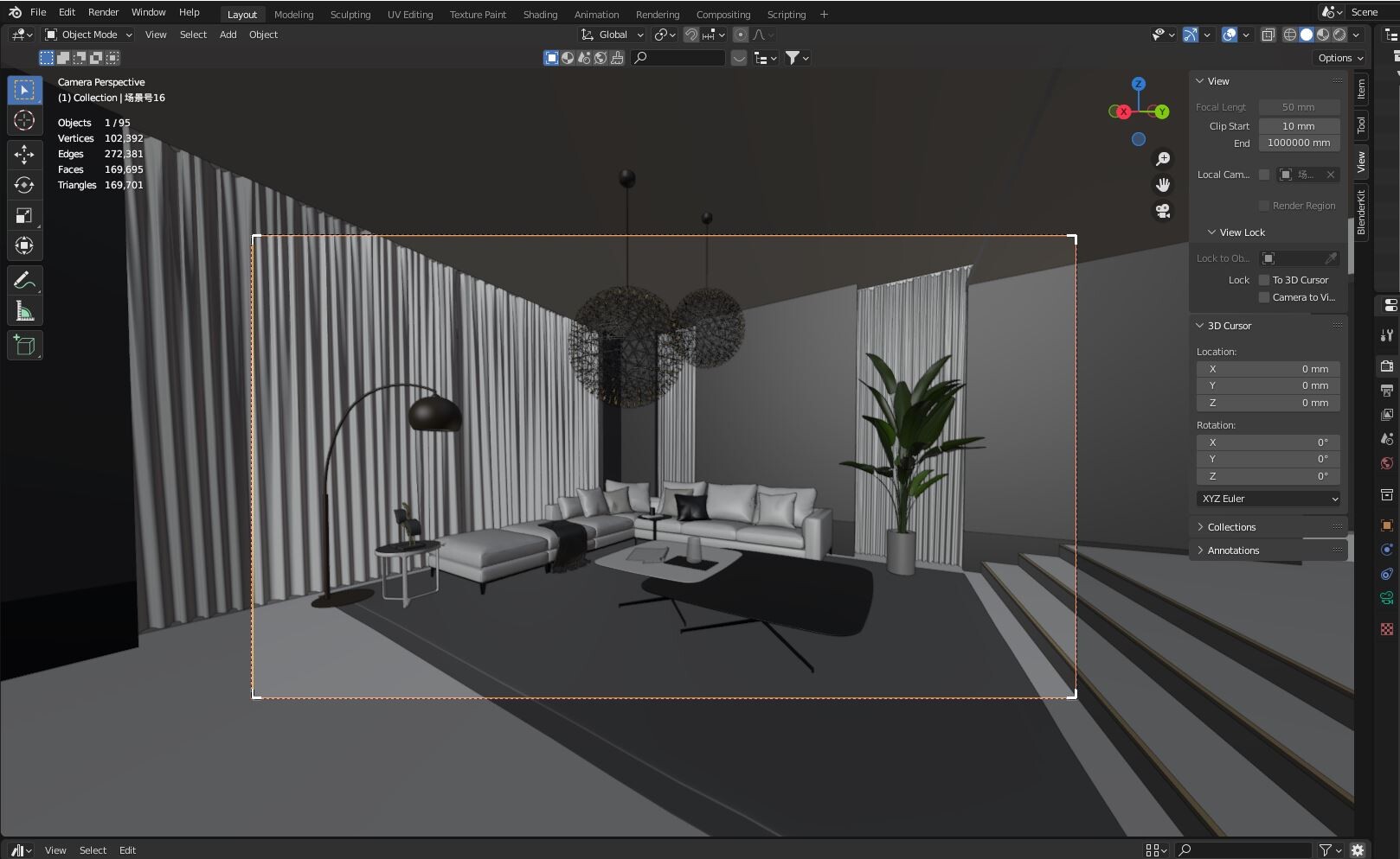 ArtStation - Sence Living Room Blender 3.x | Resources