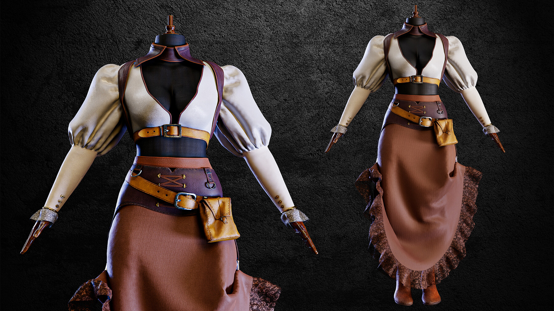 ArtStation - SPANISH DANCER OUTFIT WITH LORD KEYS | Game Assets