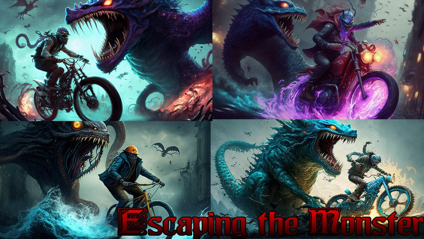 ArtStation - 8K Resolution Of 70 Adrenaline Rush: 40 Bikers Escape + 30 ...