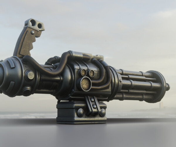 ArtStation - Minigun | Game Assets