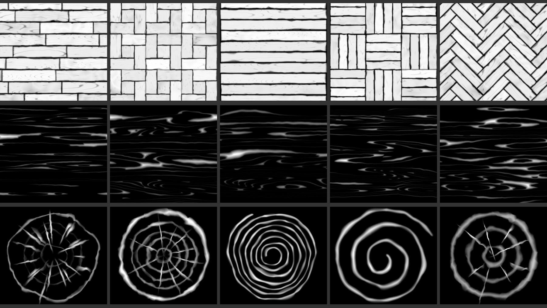 ArtStation - 40 Stylized Wood Alpha | Brushes