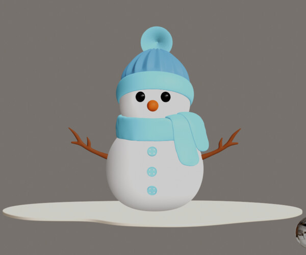 ArtStation - Snow man 3d model Low Poly | Resources