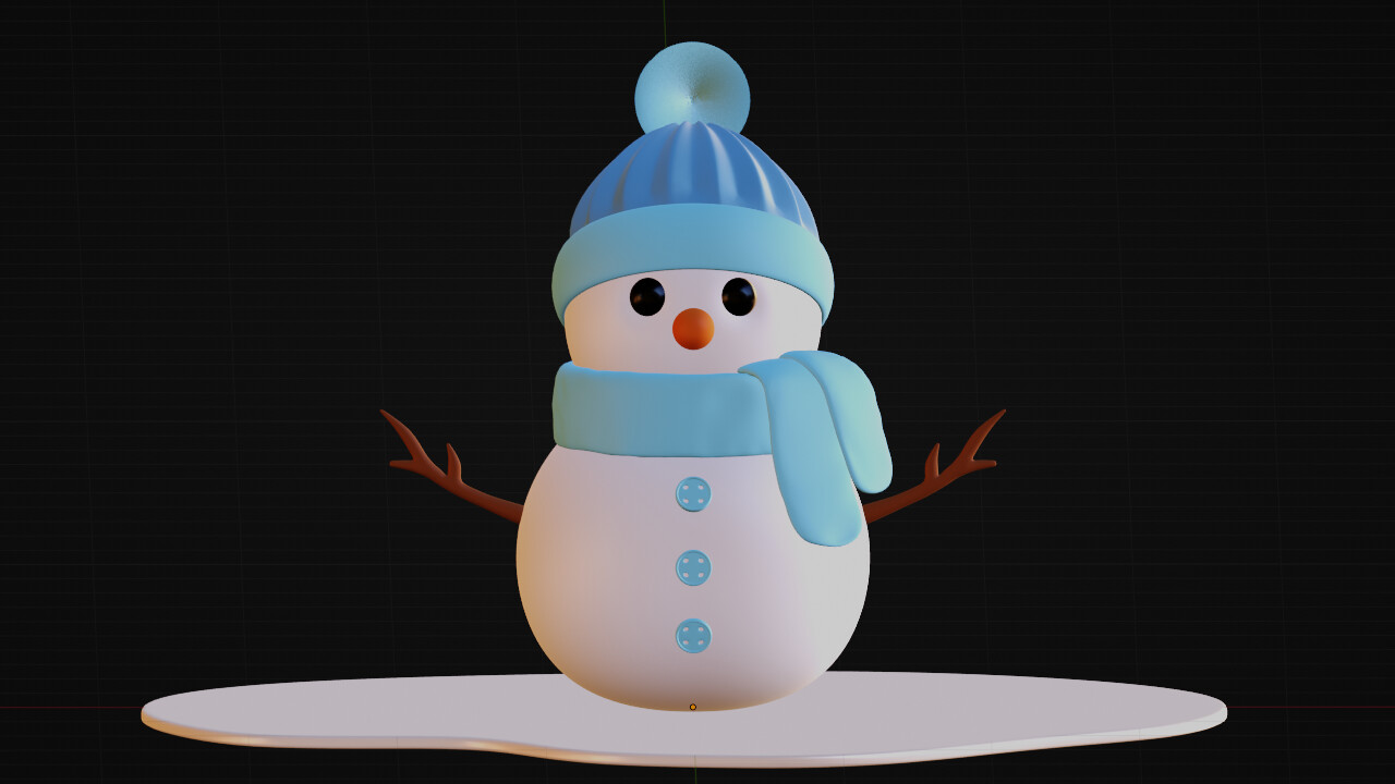 ArtStation - Snow man 3d model Low Poly | Resources