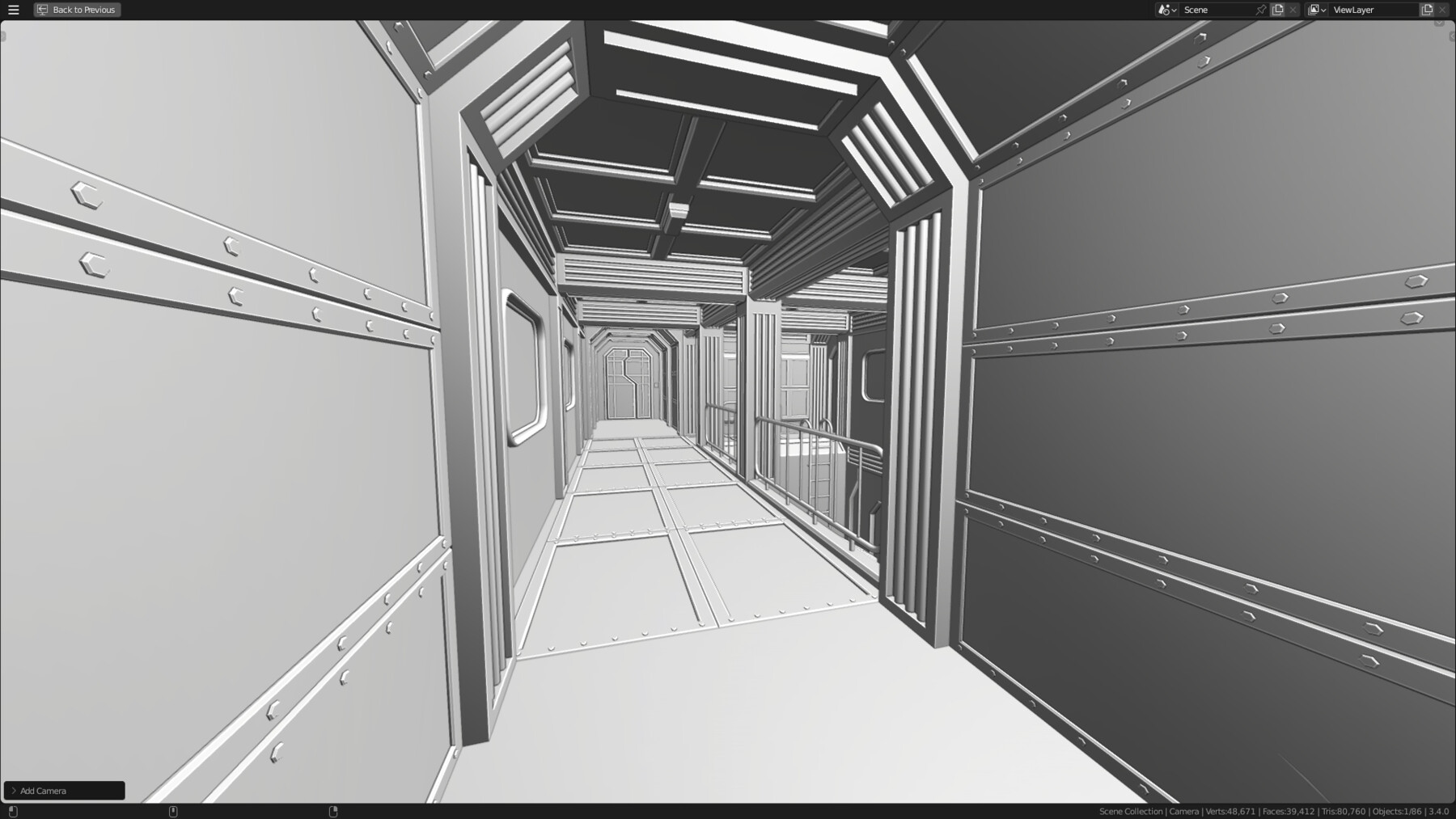 ArtStation - Sci-fi Hallway | Game Assets