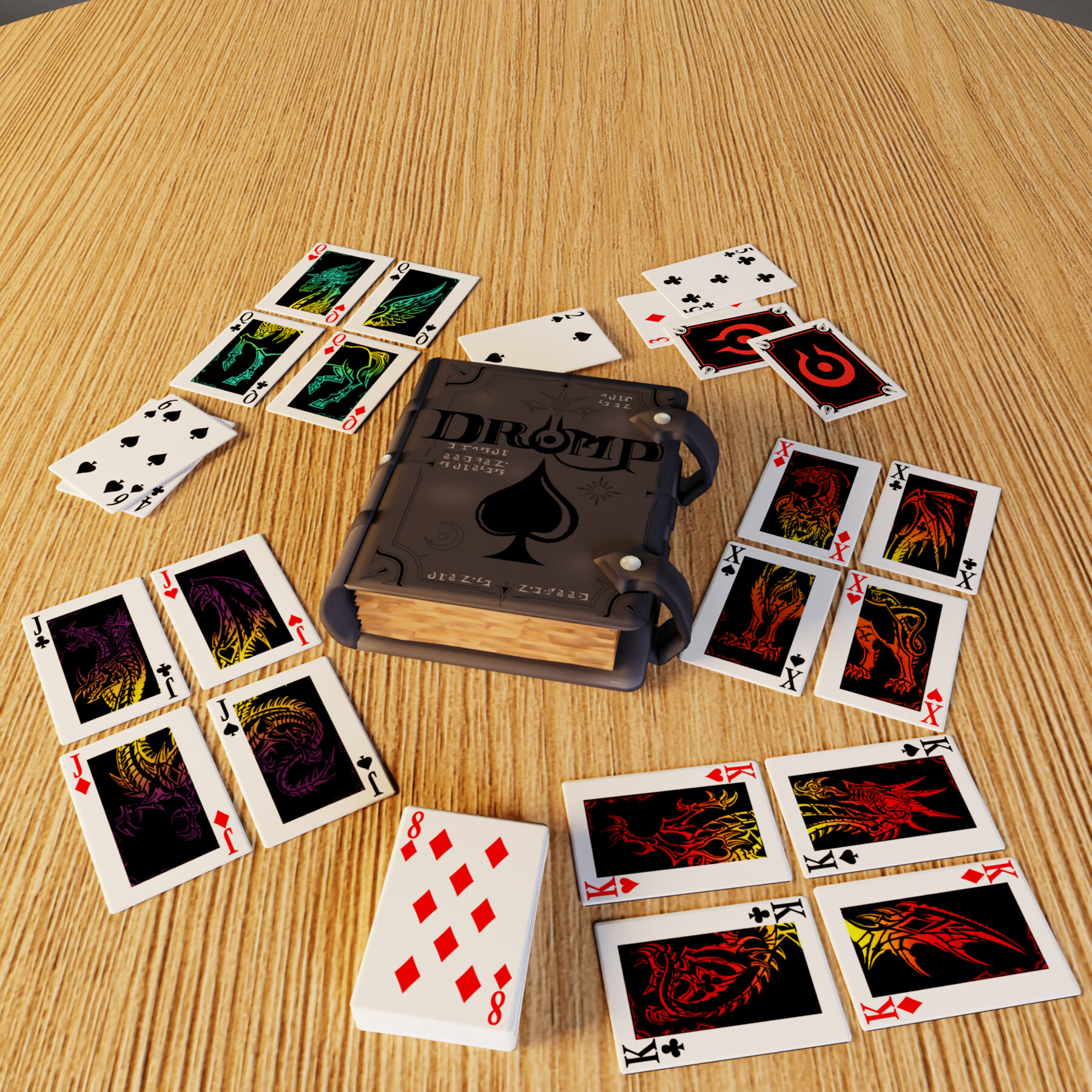 ArtStation - Poker Card Deck Drump Set Low-poly 3D model | Game Assets
