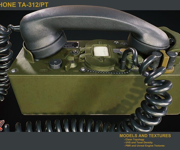 ArtStation - Military Phone TA-312/PT | Game Assets