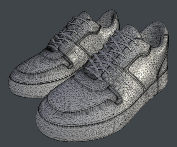 ArtStation - LACOSTE CASUAL LEATHER SHOES Low-poly | Game Assets