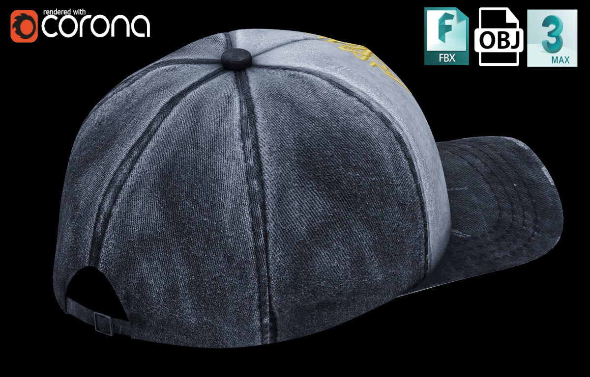 ArtStation - TIMBERLAND RETRO BASEBALL CAP Low-poly | Game Assets