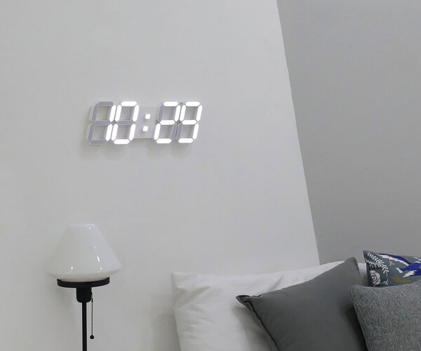 ArtStation - Big Plus 3D LED Wall Clock | Resources