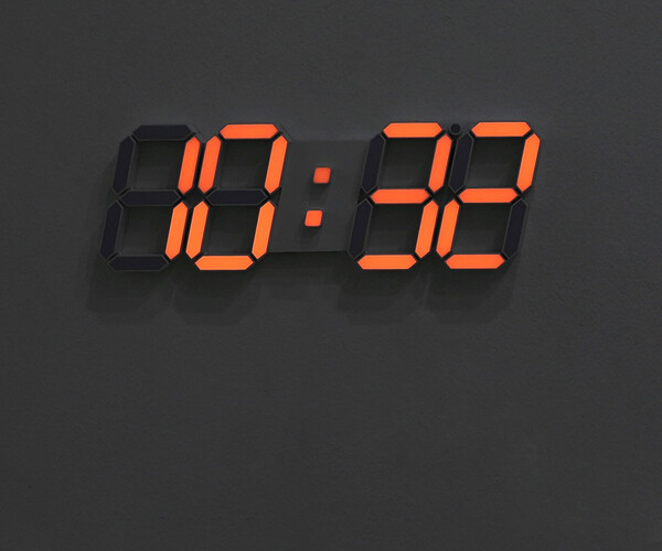 ArtStation - Big Plus 3D LED Wall Clock | Resources
