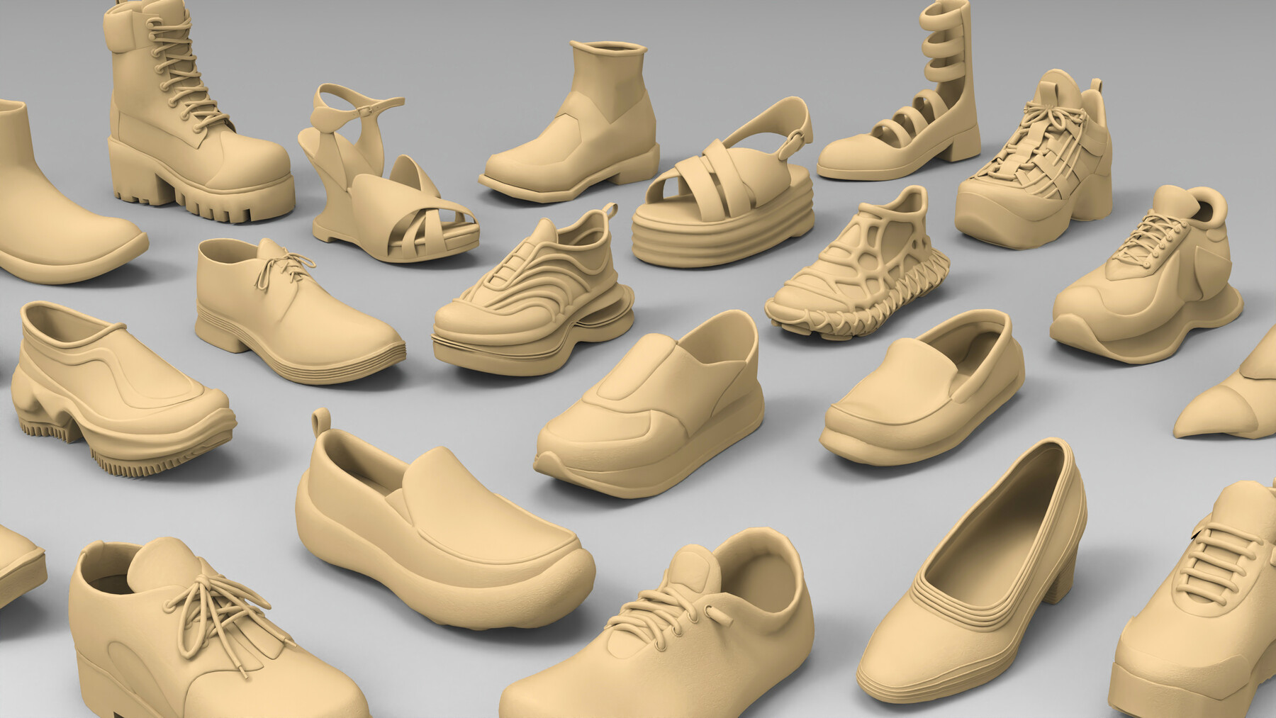ArtStation - 25 basemesh shoes collection 5 | Resources