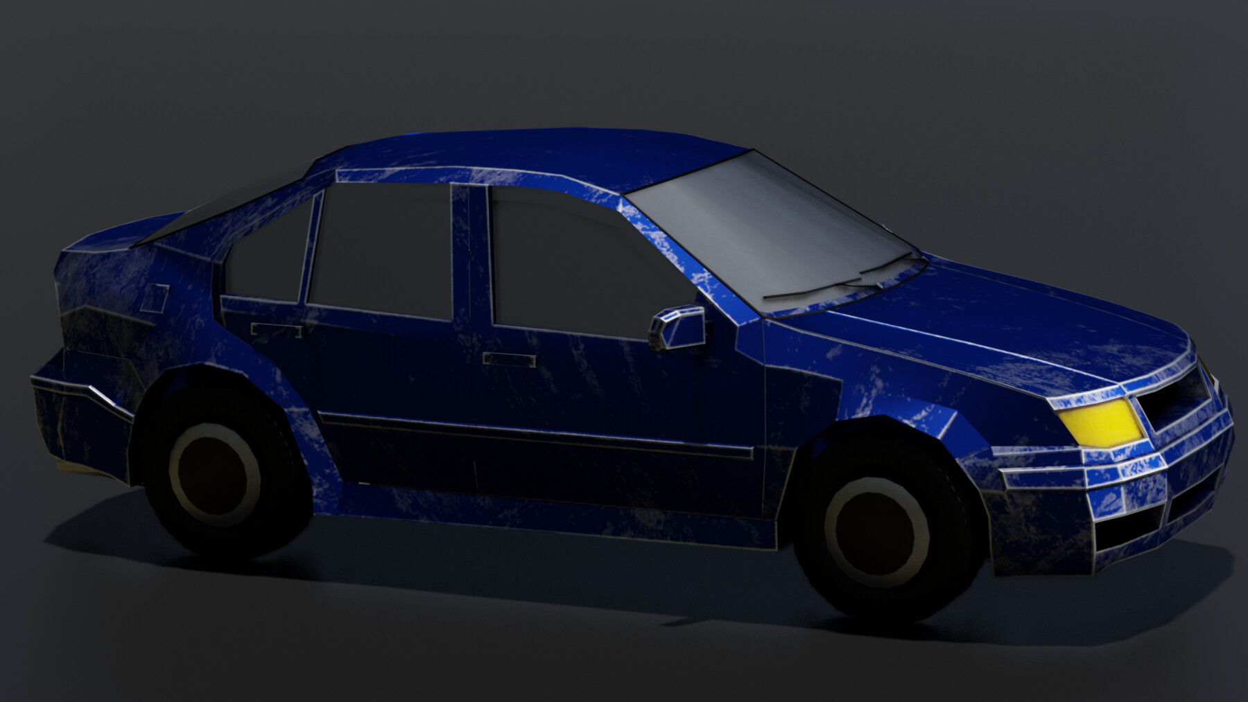 ArtStation - Blue car 3d model | Game Assets