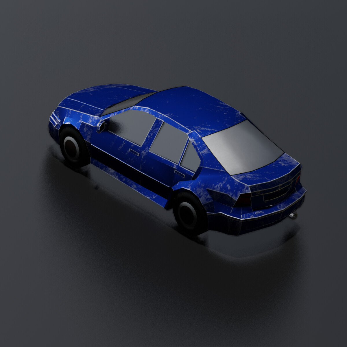 ArtStation - Blue car 3d model | Game Assets