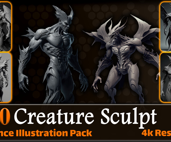 ArtStation - 300 Creature Sculpt Reference Pack | 4K | v.19 | Artworks