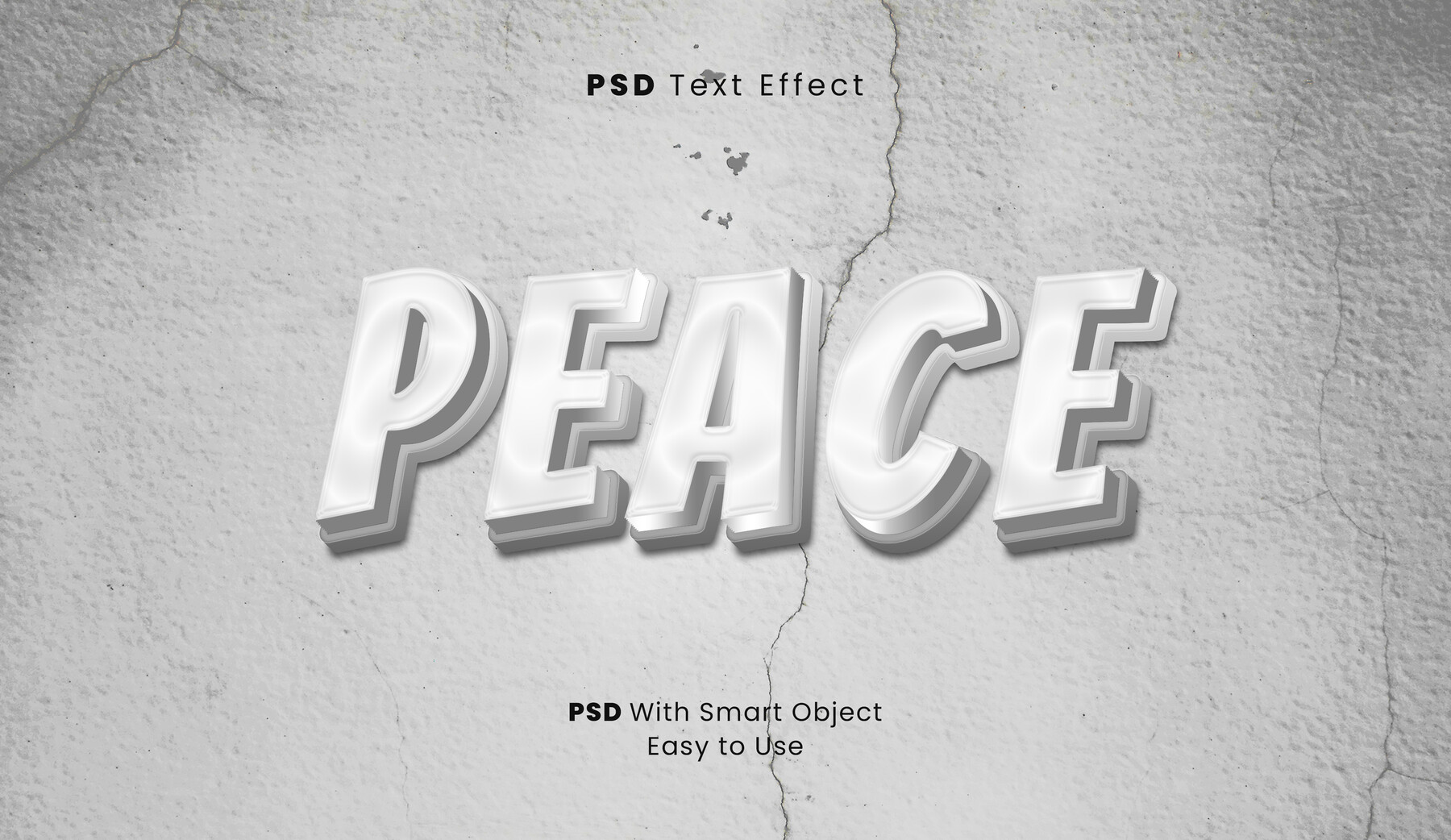 ArtStation - 3D Peace. PSD fully editable text effect. Layer style PSD ...