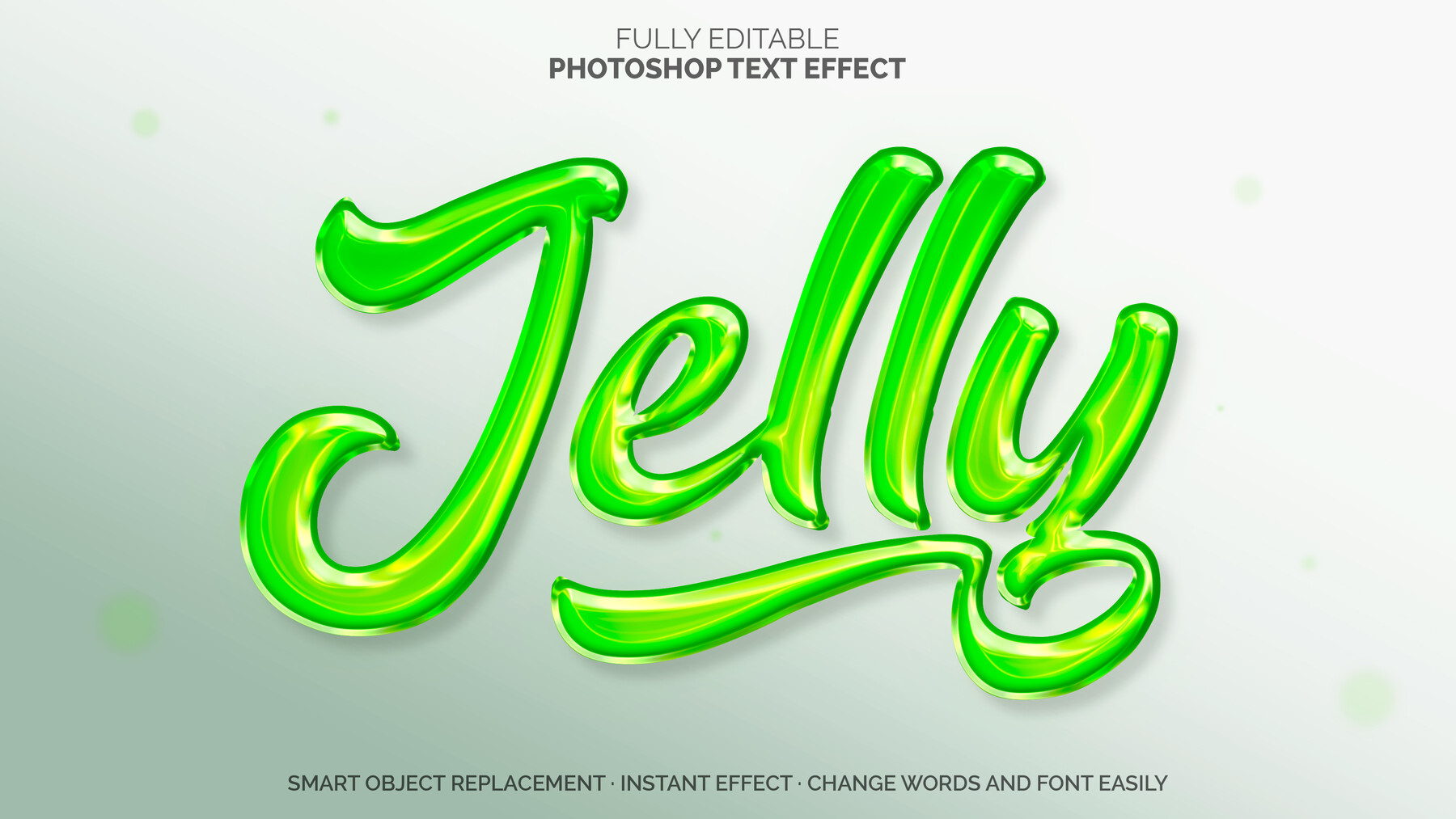 ArtStation - 3D Jelly PSD fully editable text effect. Layer style PSD ...