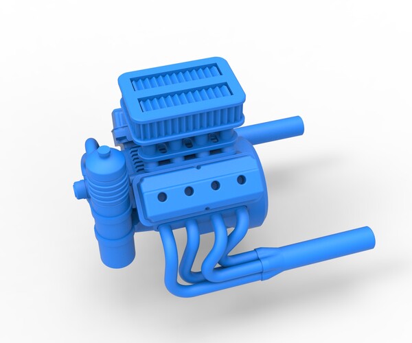ArtStation - 3D printable Diecast engine V8 for Sprint car Scale 1:25 ...