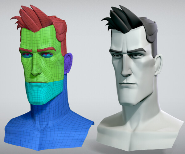 ArtStation - Cartoon male character Bruce base mesh | Resources