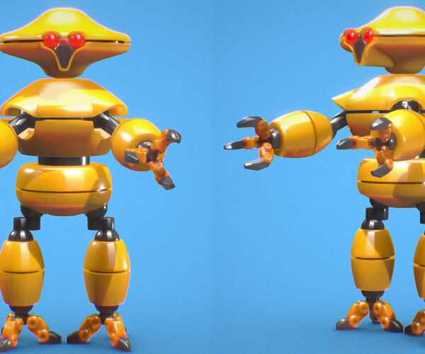 ArtStation - Robot Character - v4 - 3D Model | Resources