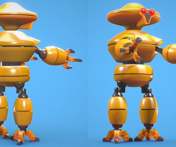 ArtStation - Robot Character - v4 - 3D Model | Resources