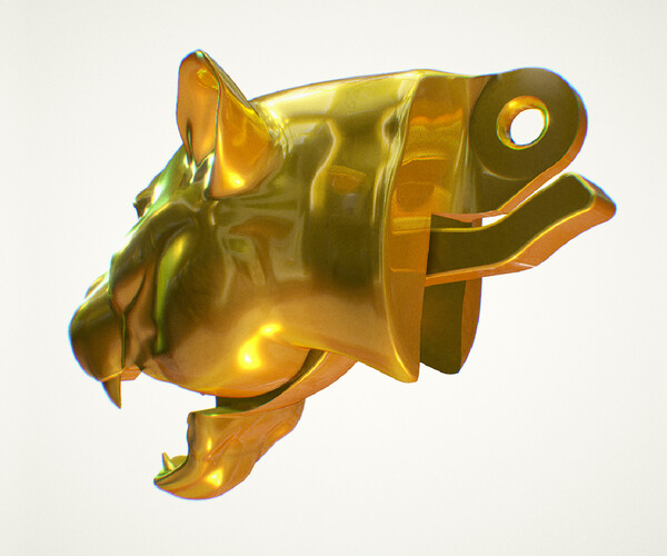 ArtStation - Lion Head Mascot, Keychain, Keyring With Moveable Jaw STL ...
