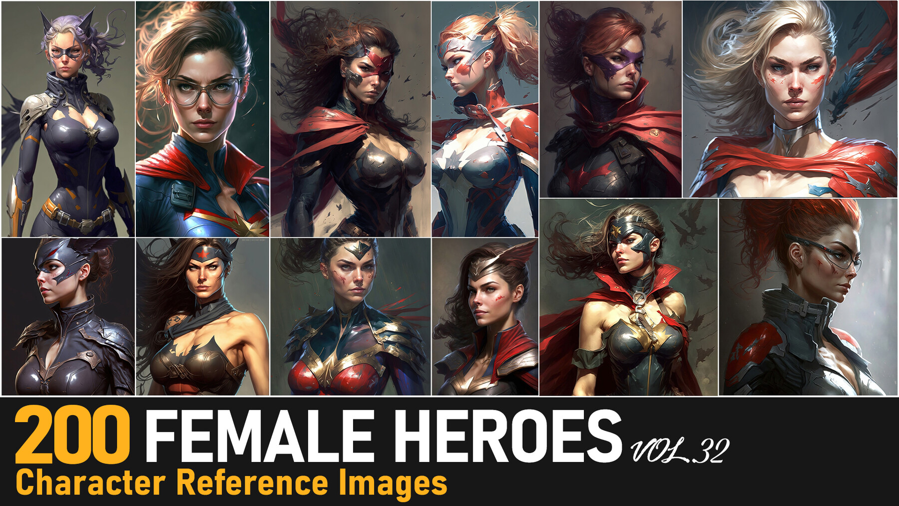 ArtStation - Female Heroes VOL.32|4K Reference Images | Artworks