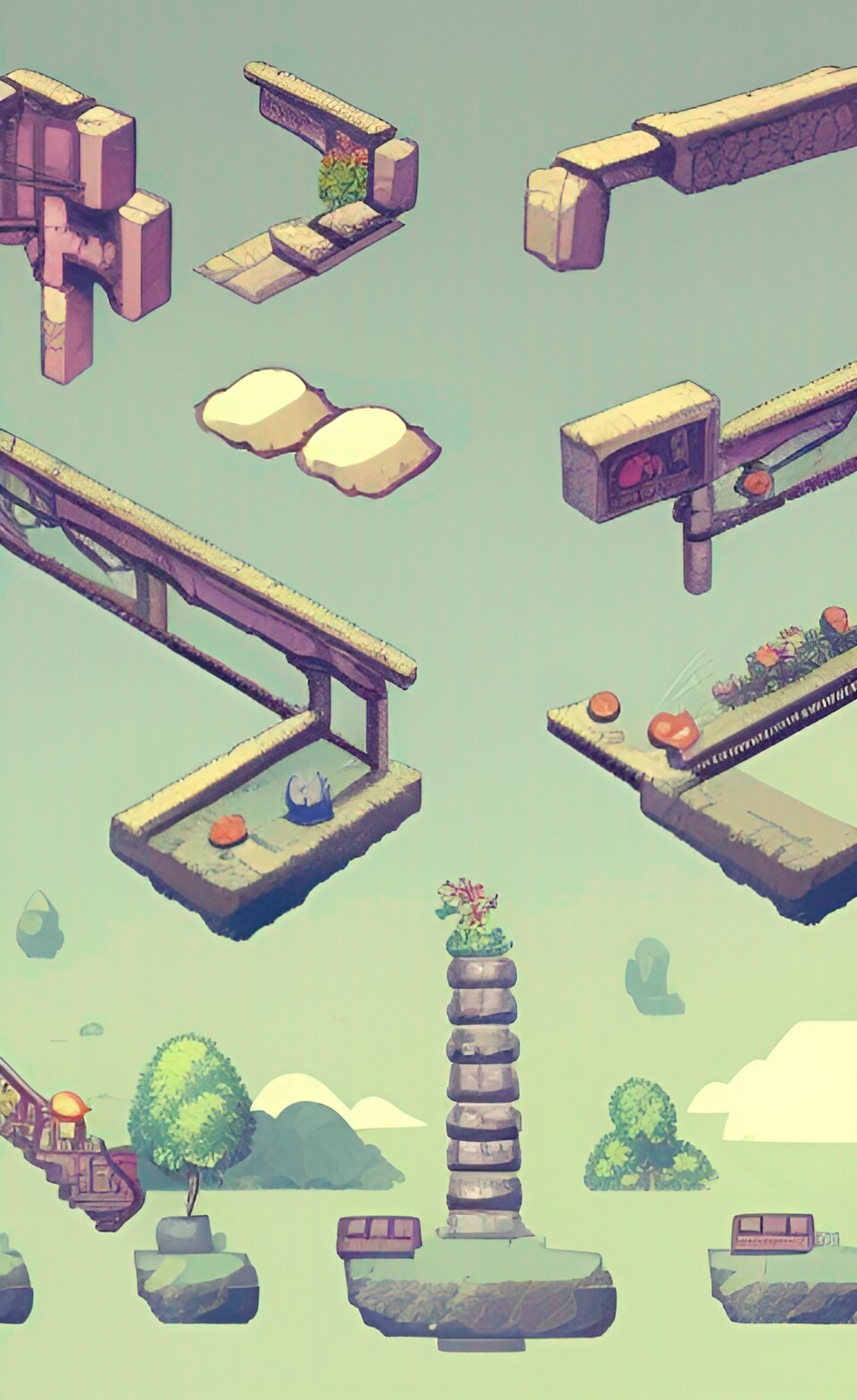 ArtStation - assets for side-scrolling platformer game minimalist 18640 jpg wombo art pack ...