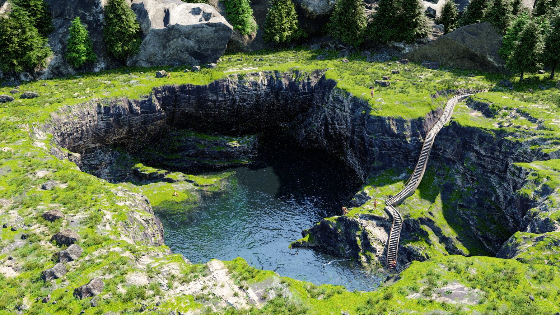 ArtStation - The pool in the well -forest- | Resources