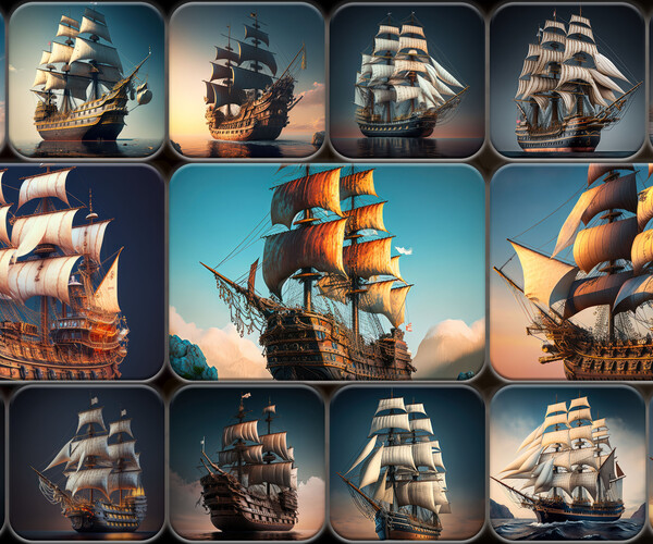 ArtStation - 200 Old Ship Reference Pack | 4K | v.2 | Artworks