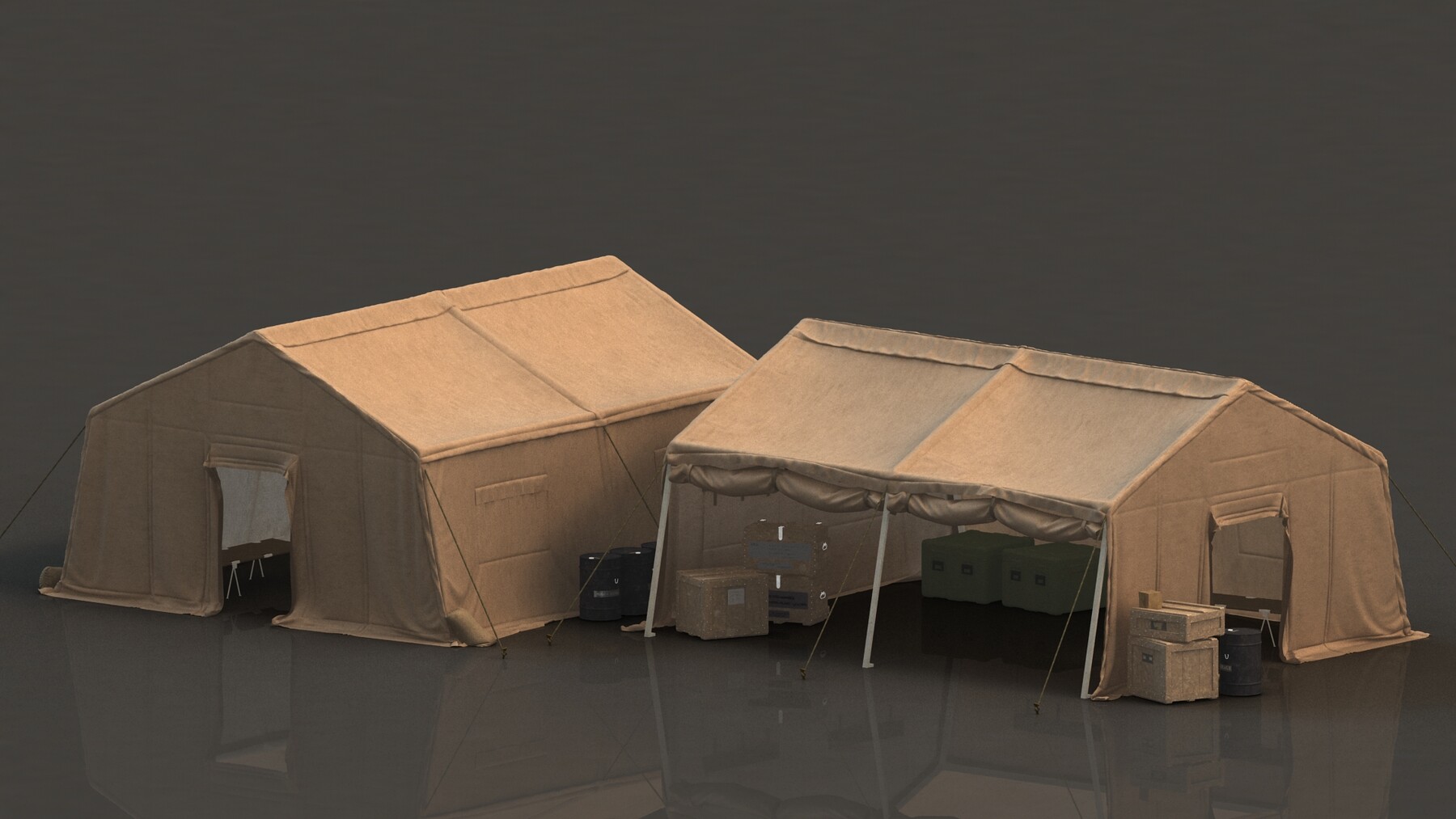 ArtStation - military tent | Game Assets