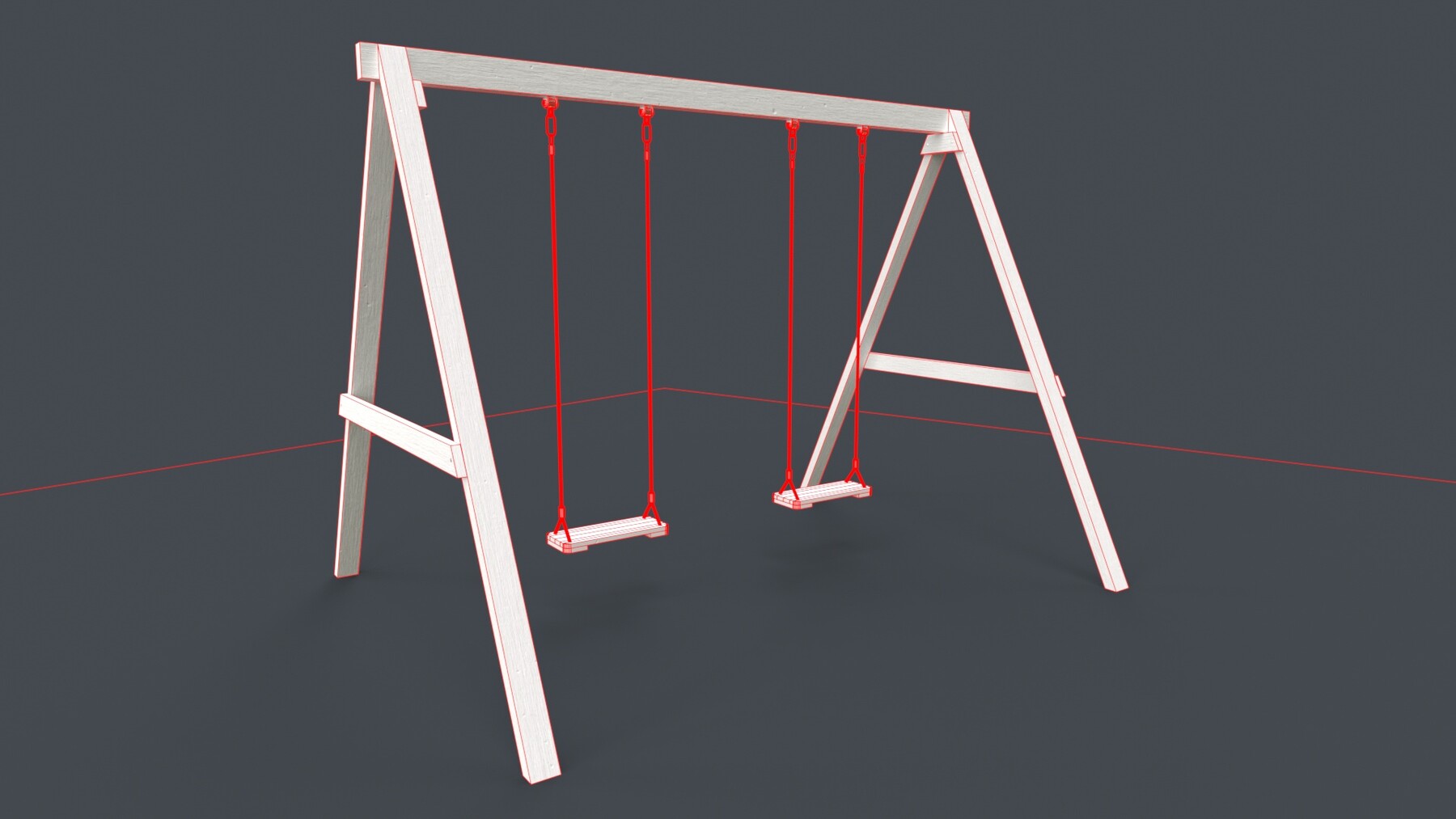 ArtStation - PBR Modular Outdoor Playground Swing Sets B | Game Assets