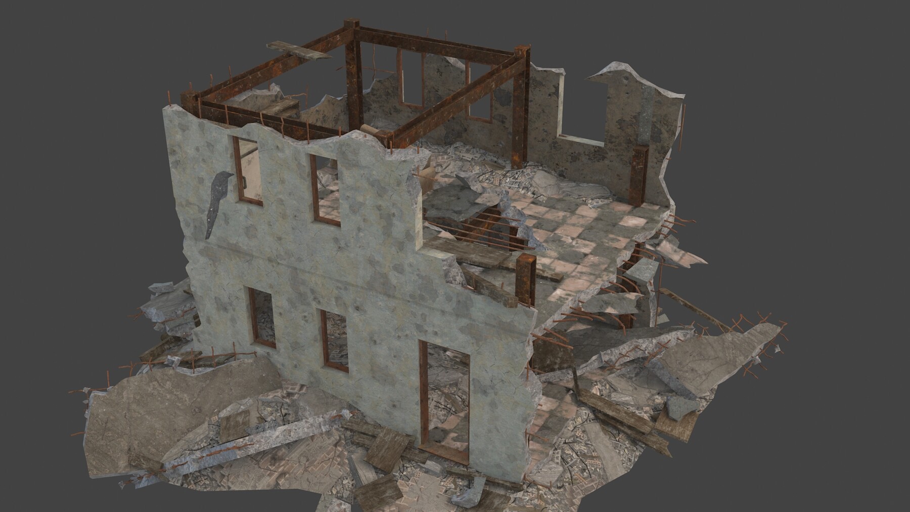 ArtStation - destroyed building | Game Assets