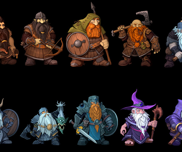 ArtStation - Dwarven Army Characters 02 | Game Assets
