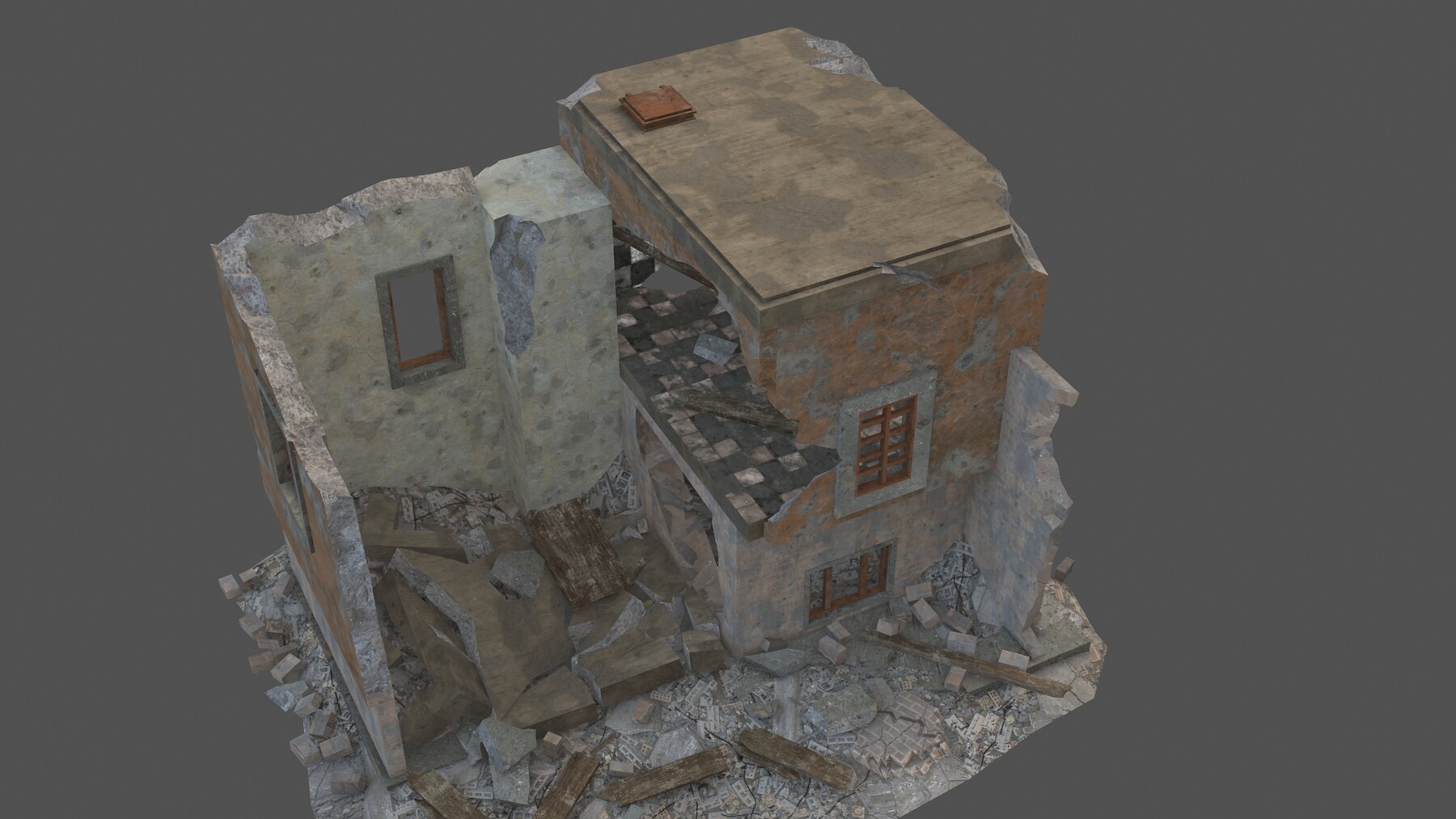 ArtStation - destroyed building | Game Assets