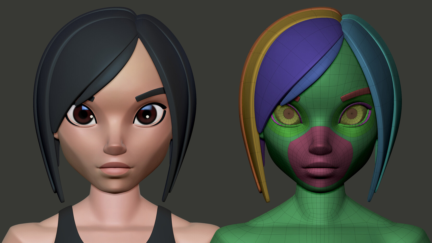 ArtStation - Stylized Female Base Mesh - Disney Infinity Style - Mika ...