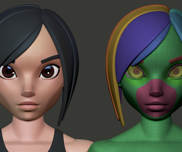 ArtStation - Stylized Female Base Mesh - Disney Infinity Style - Mika ...