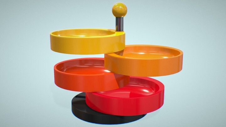 ArtStation - Emsa Party Time Snack Tower Trays - 3D Model | Resources