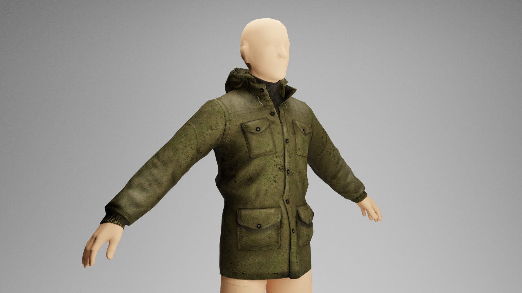 ArtStation - Jacket STALKER Low-poly 3D model | Game Assets