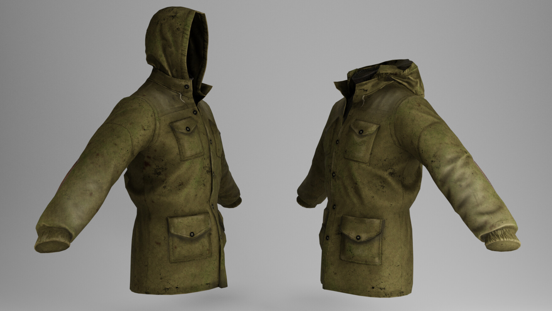 ArtStation - Jacket STALKER Low-poly 3D model | Game Assets
