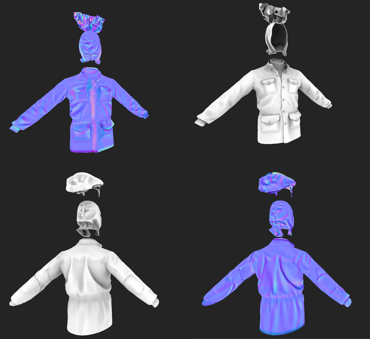 ArtStation - Jacket STALKER Low-poly 3D model | Game Assets