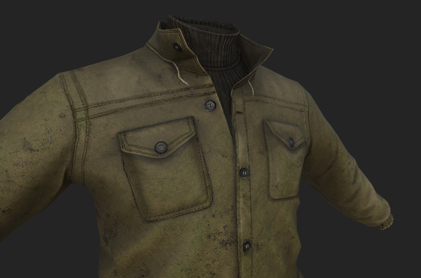 ArtStation - Jacket STALKER Low-poly 3D model | Game Assets