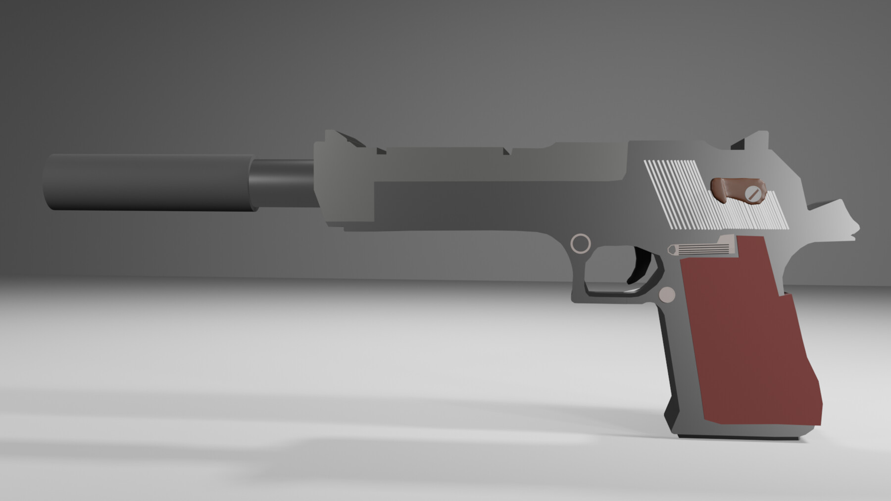 ArtStation - 3D handgun with silencer in Blender | Game Assets